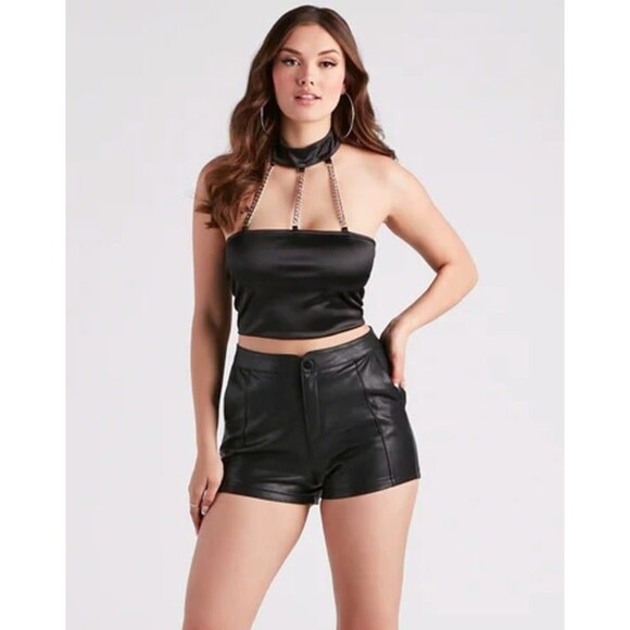 Windsor | Tops | Chain Choker Crop Top | Poshmark